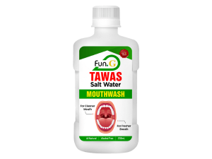 Fun.G Tawas Salt Water Mouth Wash is a 2-in-1 Oral Care Agent